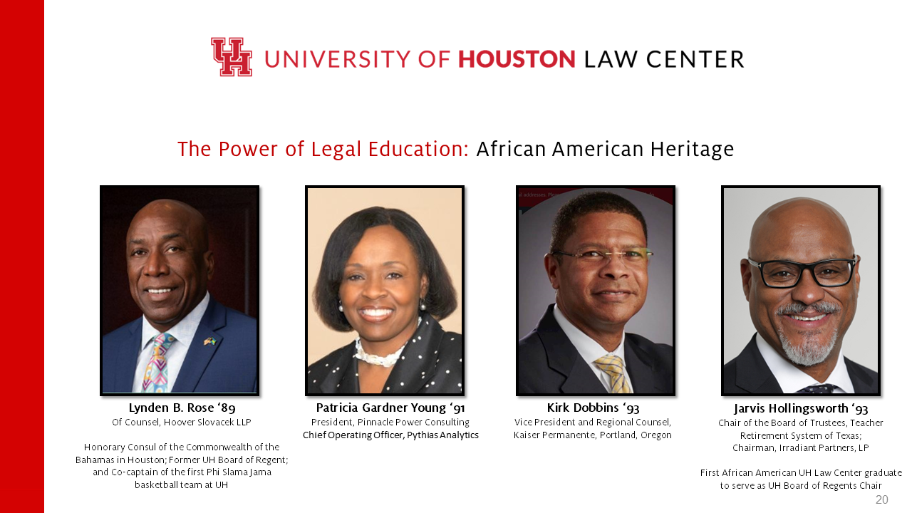 University of Houston Law Center - The Power of Legal Education: Black ...