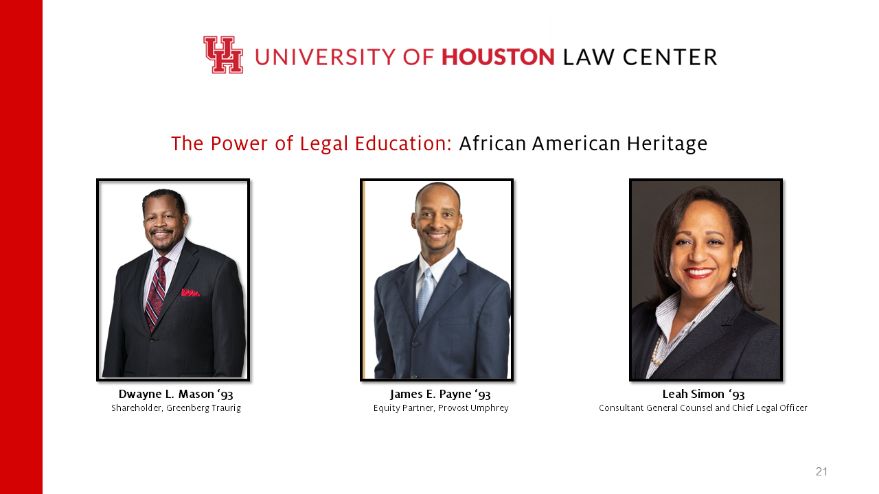 University of Houston Law Center - The Power of Legal Education: Black ...