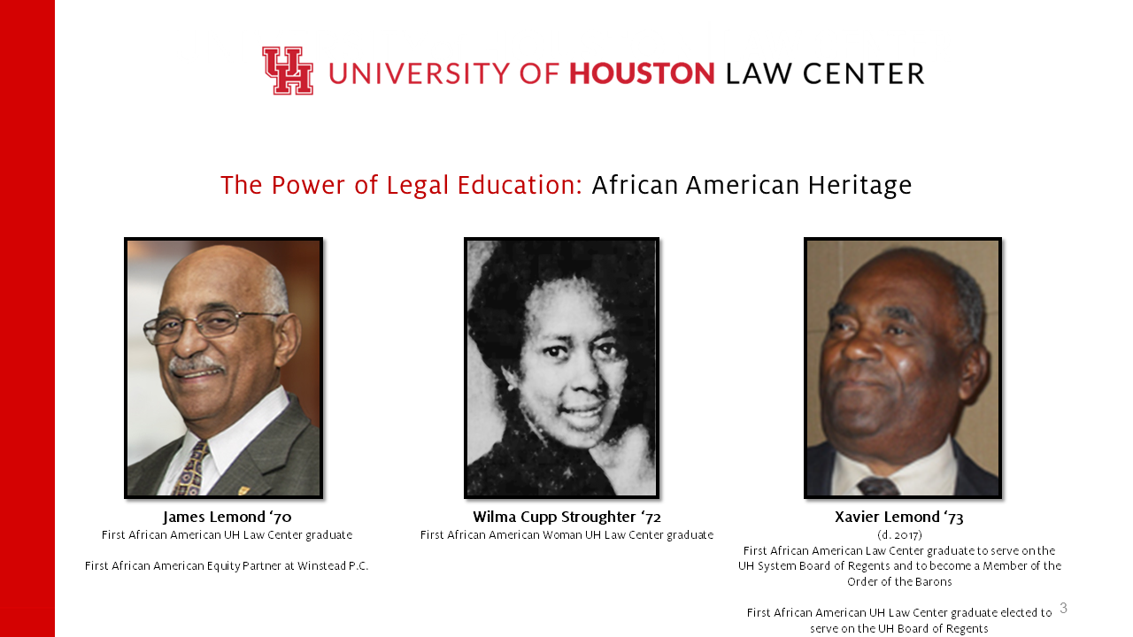 University of Houston Law Center - The Power of Legal Education: Black ...