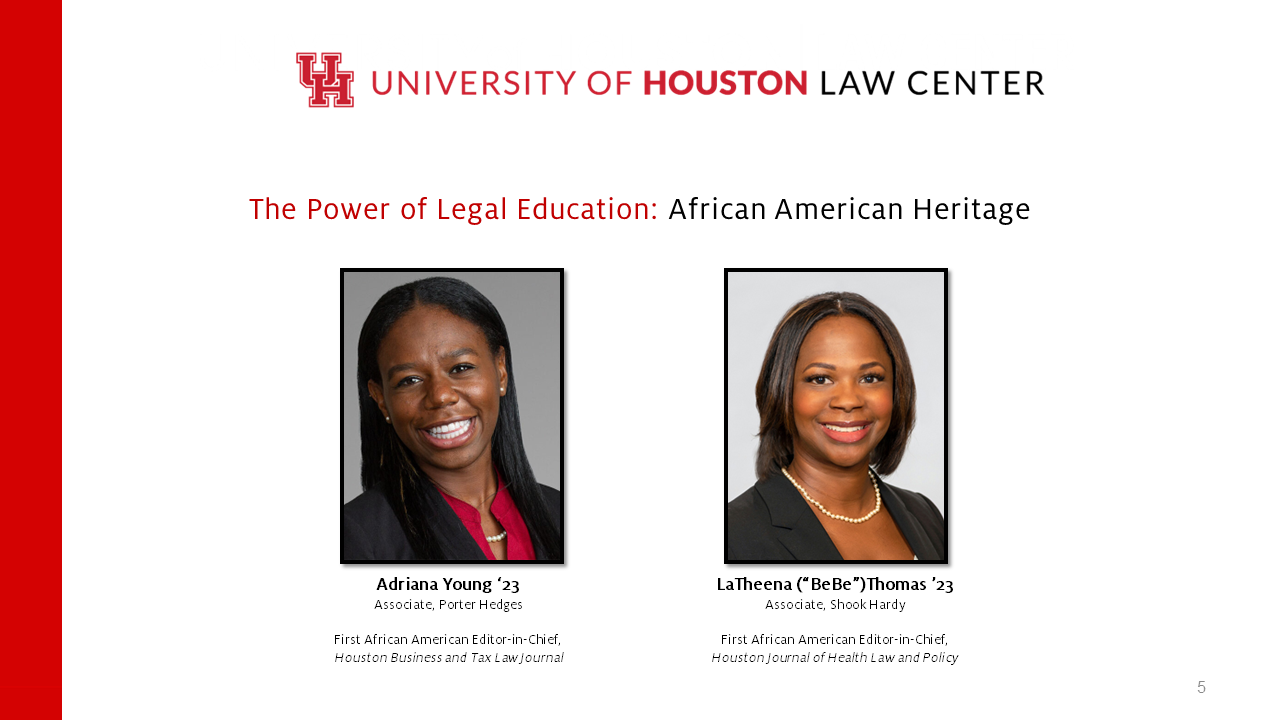 University of Houston Law Center - The Power of Legal Education: Black ...