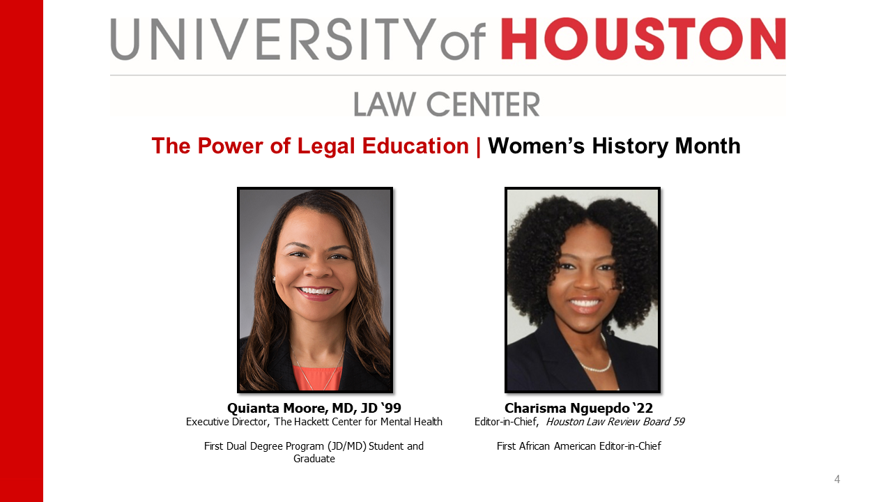 UHLC Women's History Celebration - University of Houston Law Center