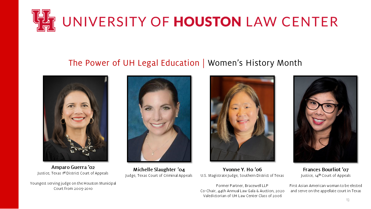 UHLC Women's History Celebration - University of Houston Law Center