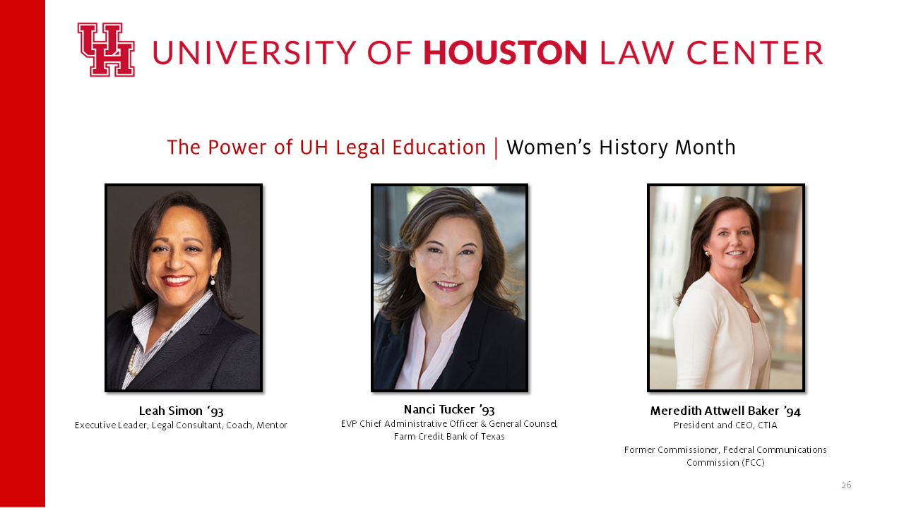 UHLC Women's History Celebration - University of Houston Law Center