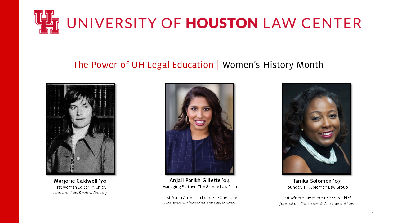UHLC Women's History Celebration - University of Houston Law Center